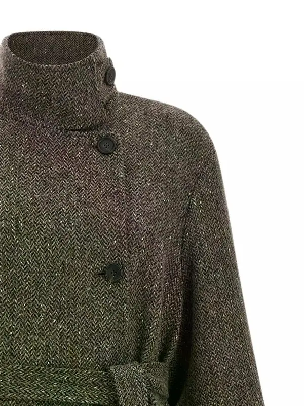 Brunello Cucinelli Sparkling Chevron-pattern Coat