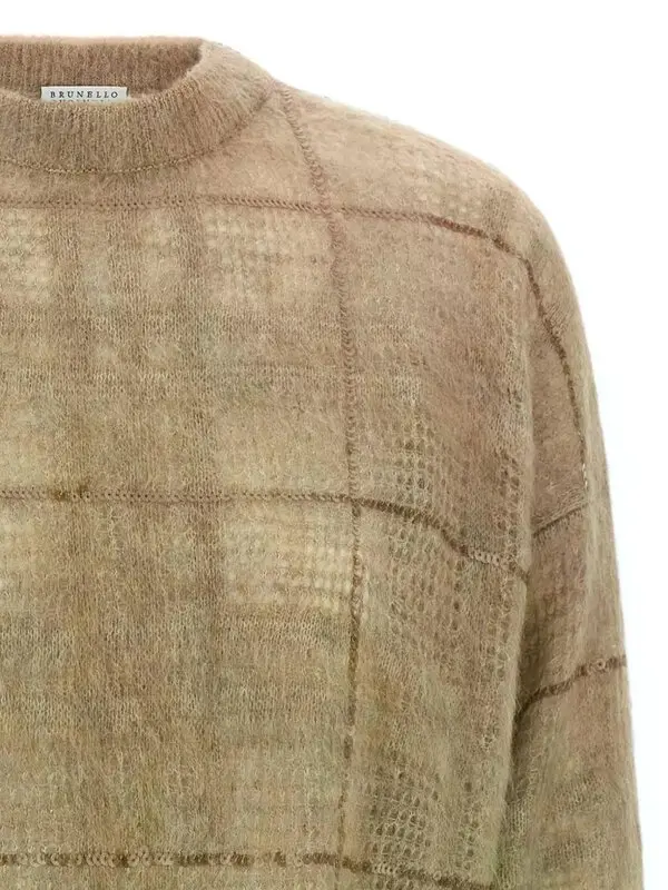 Brunello Cucinelli Sequin-check Sweater