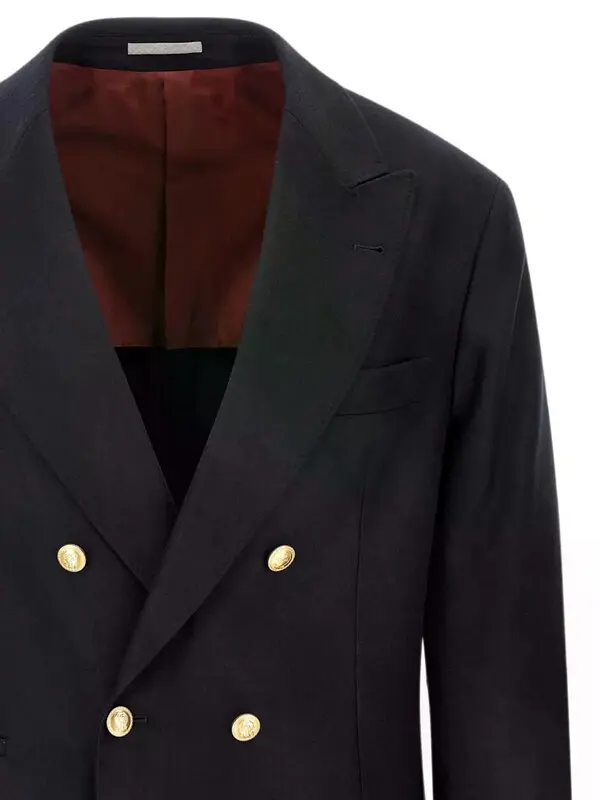 Brunello Cucinelli Double-breasted Virgin Wool Blazer