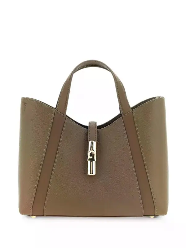 Furla Goccia Grained Leather Tote Bag - Neutrals