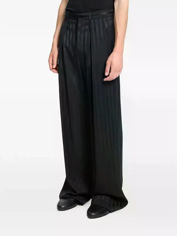 ANN DEMEULEMEESTER Striped Pleated Trousers