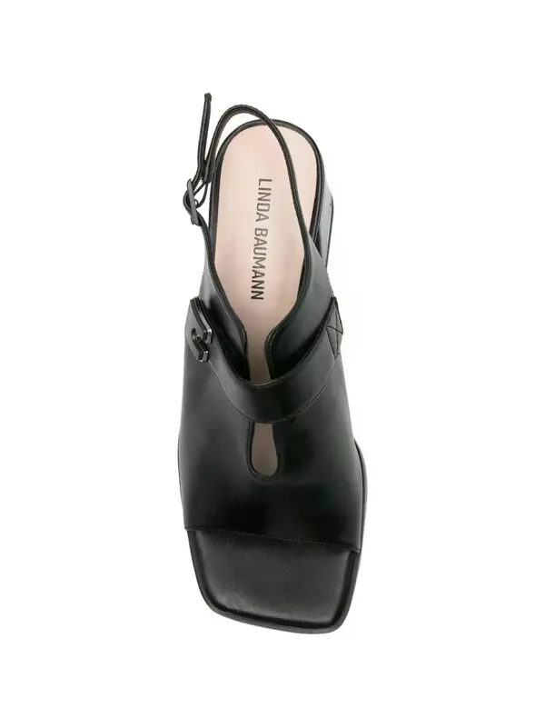 LINDA BAUMANN Buckle-detail Slingback Sandals