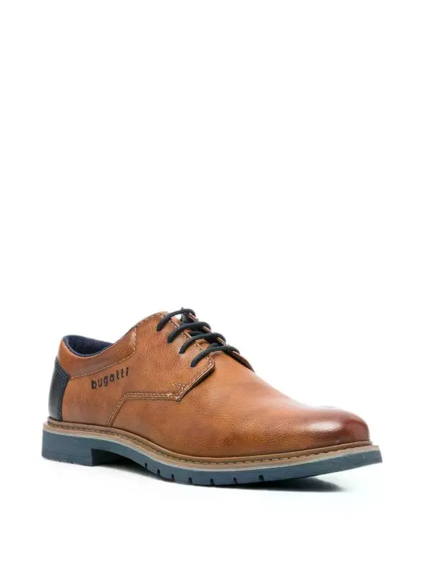 BUGATTI Logo-debossed Lace-up Derby Shoes