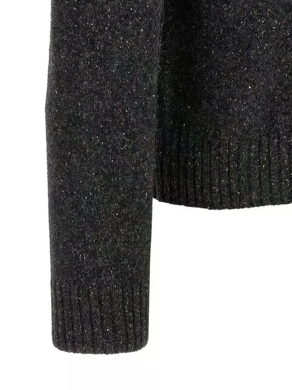 Moschino Mirrored Logo Bouclé-embroidered Sweater