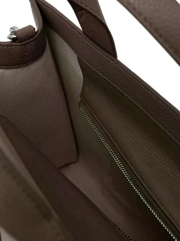 Karl Lagerfeld Logo-embroidered Pebbled Tote Bag