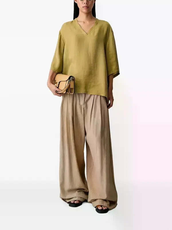 VICOLO V-neck Wide-sleeve Top