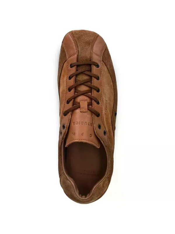 SUMMERY COPENHAGEN Suede Leather-panelled Sneakers - Brown