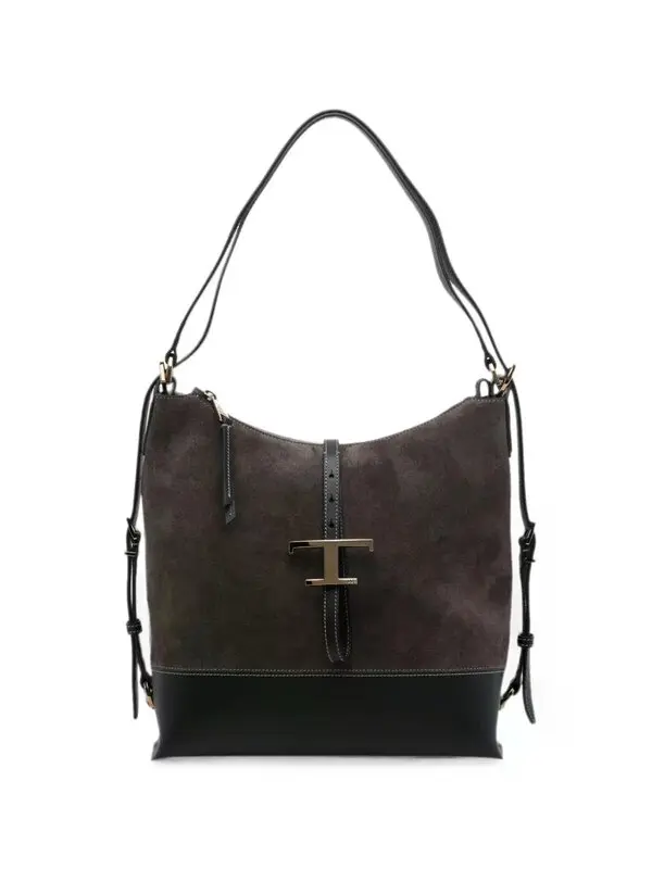 TOD'S Small T-timeless Leather Shoulder Bag - Brown