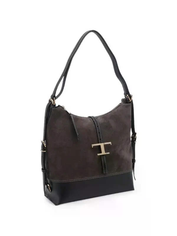 TOD'S Small T-timeless Leather Shoulder Bag - Brown