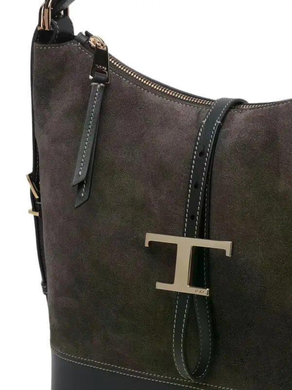 TOD'S Small T-timeless Leather Shoulder Bag - Brown