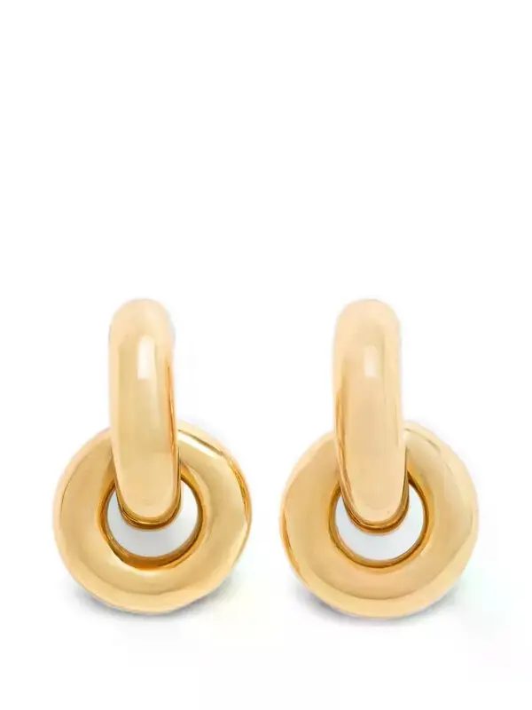 Dkny Interlocking Hoop Earrings - Gold