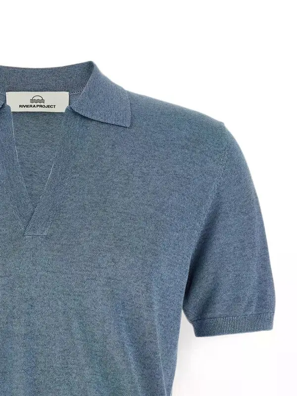 RIVIERA Mélange Open-collar Polo Shirt
