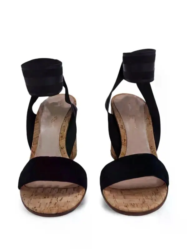 GIANVITO ROSSI Band Strap Block Heel Sandals