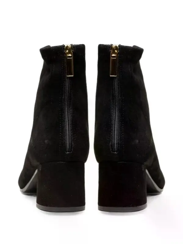 POCHE PARIS Suede Block-heel Ankle Boots