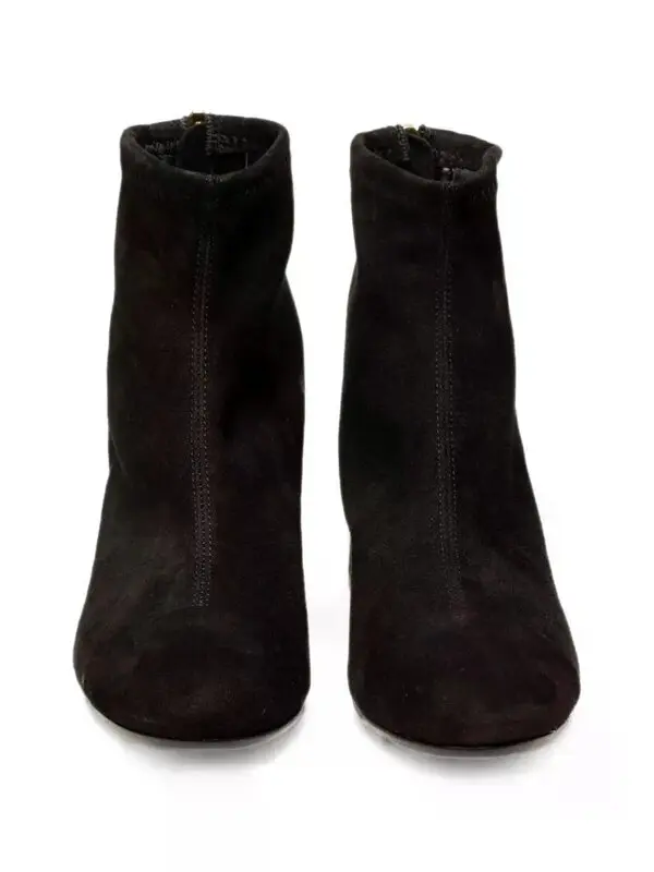 POCHE PARIS Suede Block-heel Ankle Boots