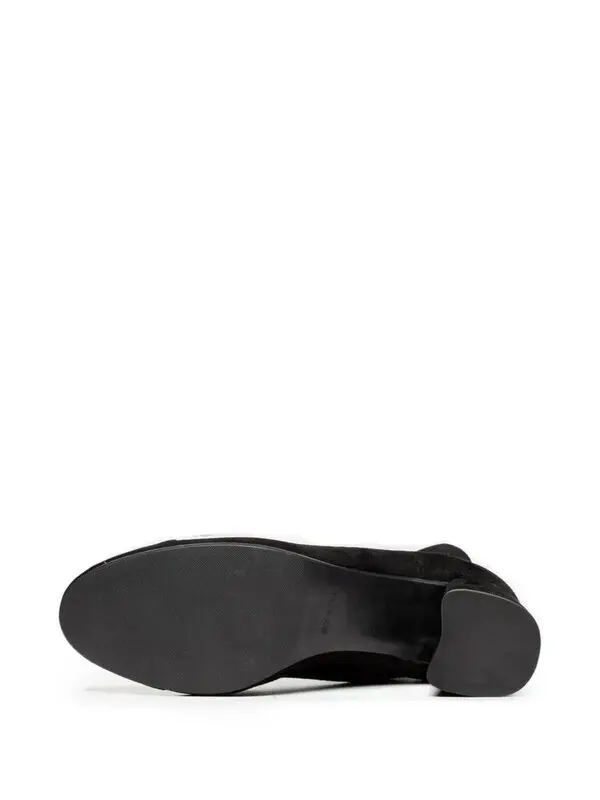 POCHE PARIS Suede Block-heel Ankle Boots