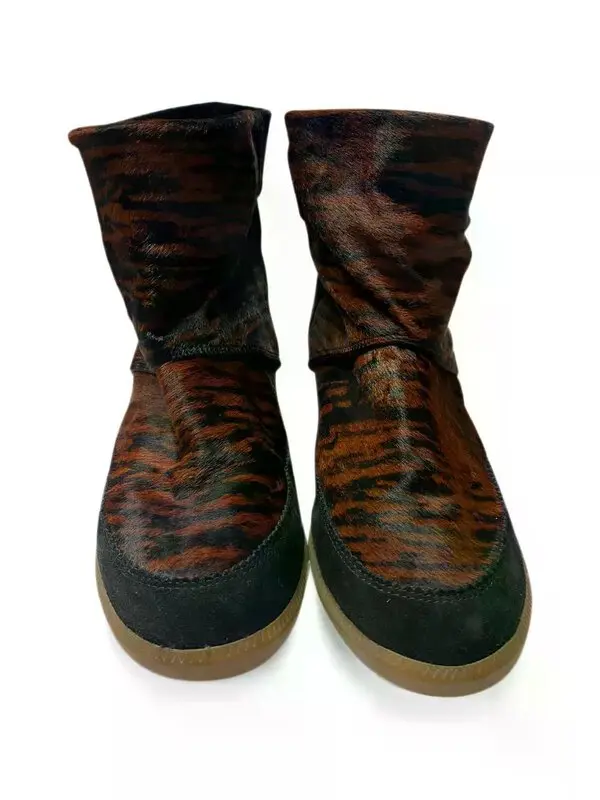 ISABEL MARANT VINTAGE Tiger-print Wedge Ankle Boots