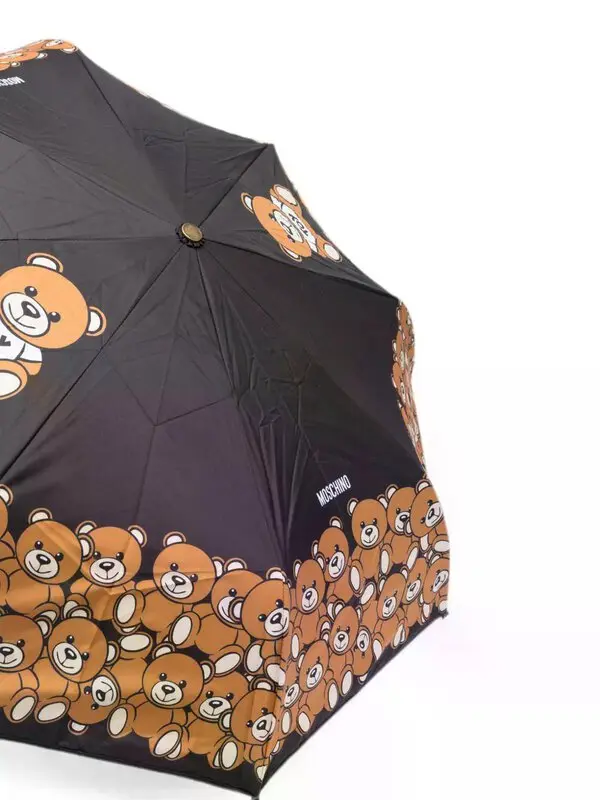 Moschino 2000s Teddy Bear-print Umbrella - Black