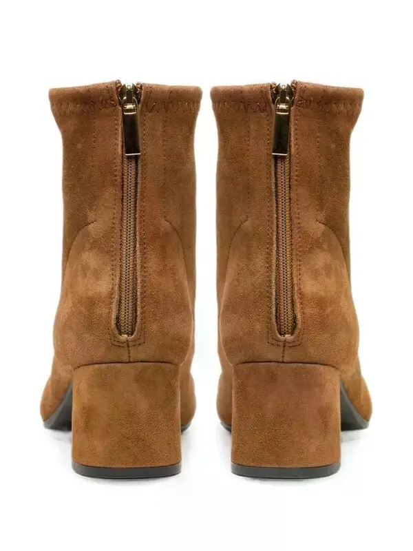 POCHE PARIS Suede Rear-zip Ankle Boots