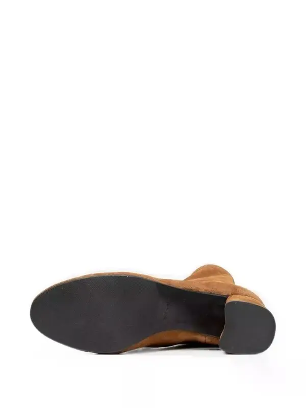 POCHE PARIS Suede Rear-zip Ankle Boots