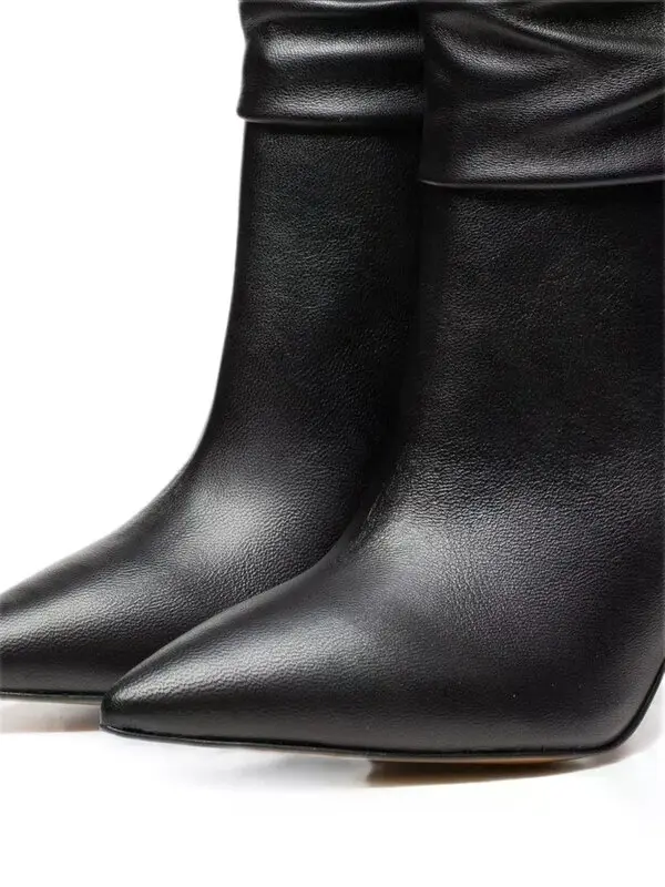 POCHE PARIS Slouchy Pointed-toe Ankle Boots