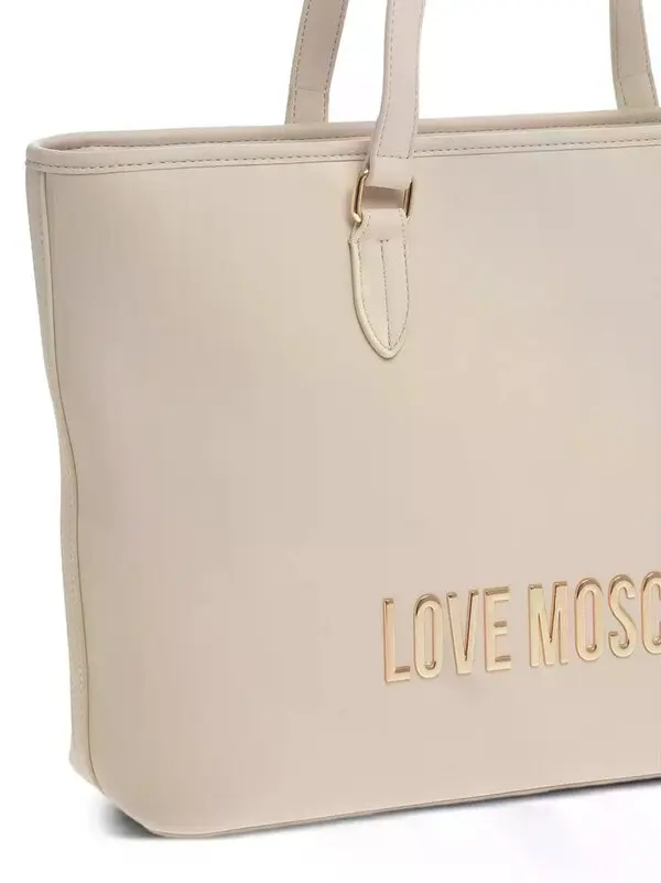 Moschino Logo-embossed Tote Bag - Neutrals