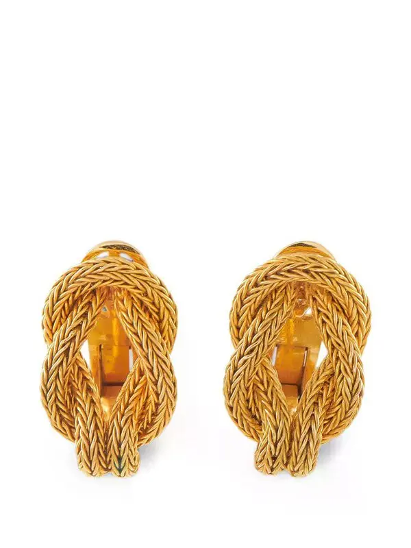 LALAOUNIS Woven Rope Knot Earrings - Gold