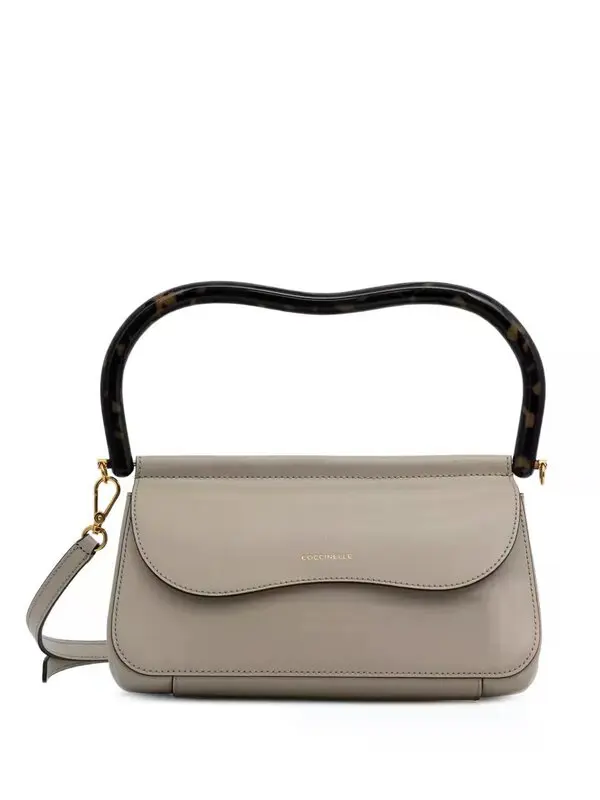 COCCINELLE Tortoiseshell-effect Handle Leather Tote Bag - Neutrals