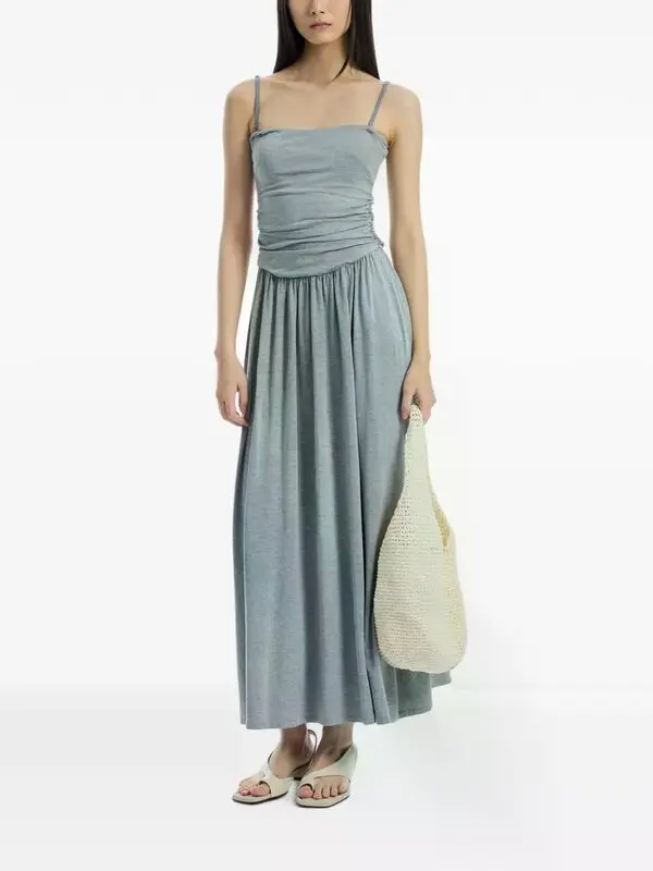 DETERM; Gathered Maxi Dress - Grey