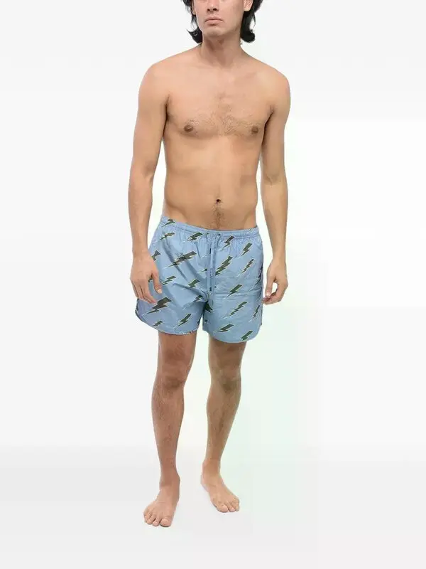 Neil Barrett Fair Isle-print Swim Shorts