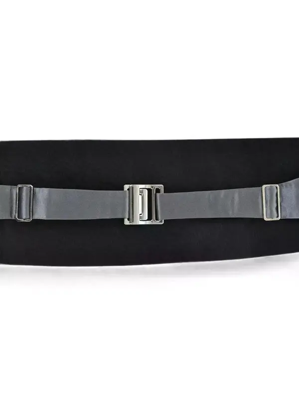 Corneliani Pleated Satin Cummerbund - Grey