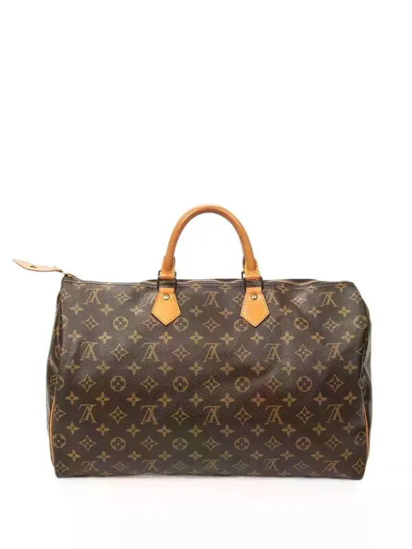 LOUIS VUITTON Monogram Speedy 40 Handbag - Brown
