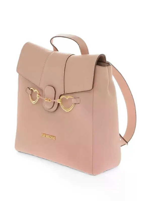 Moschino Heart-shaped Buckle Backpack