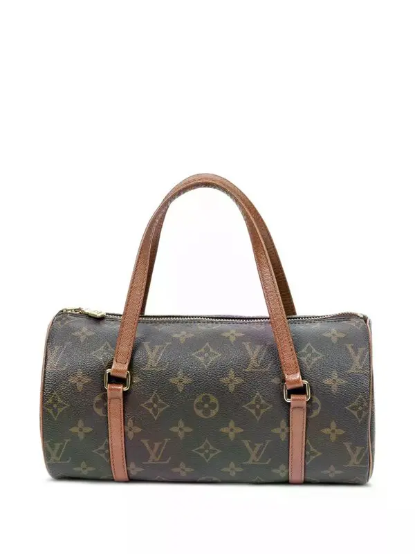 LOUIS VUITTON Papillon 26 Monogram Canvas Cylinder Handbag - Brown