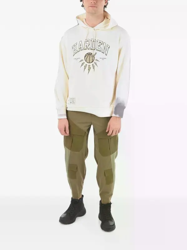 Neil Barrett James Harden-print Hoodie - Neutrals