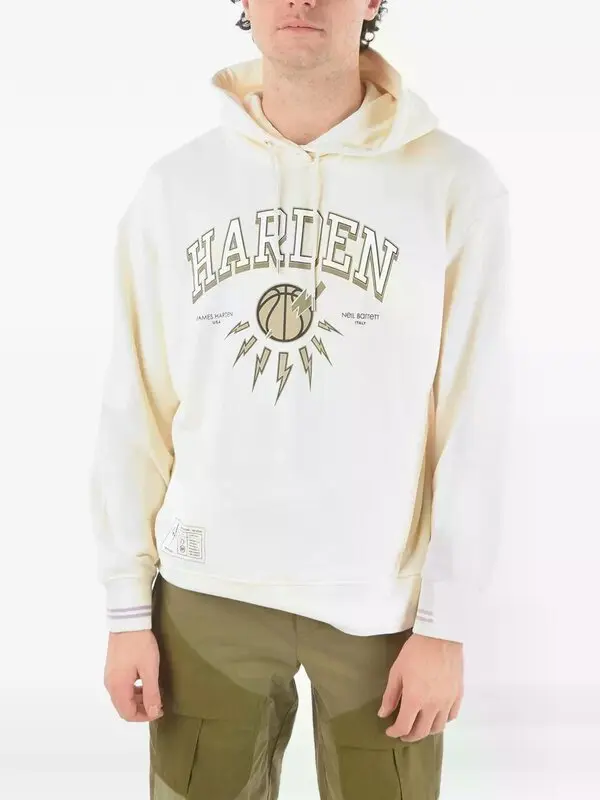 Neil Barrett James Harden-print Hoodie - Neutrals
