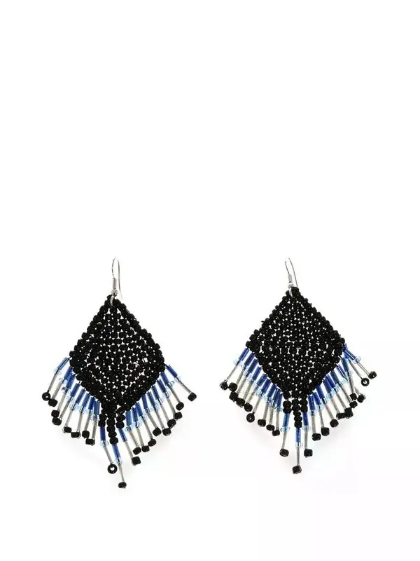 Dsquared2 Beaded Drop Earrings - Silver