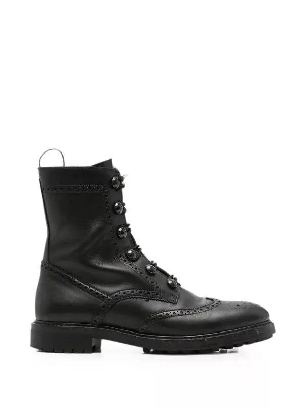 Dior 2010s Brogue-detail Boots - Black
