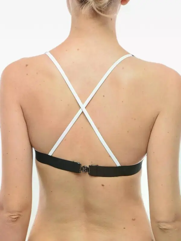 Karl Lagerfeld Two-tone Triangle Bikini Top