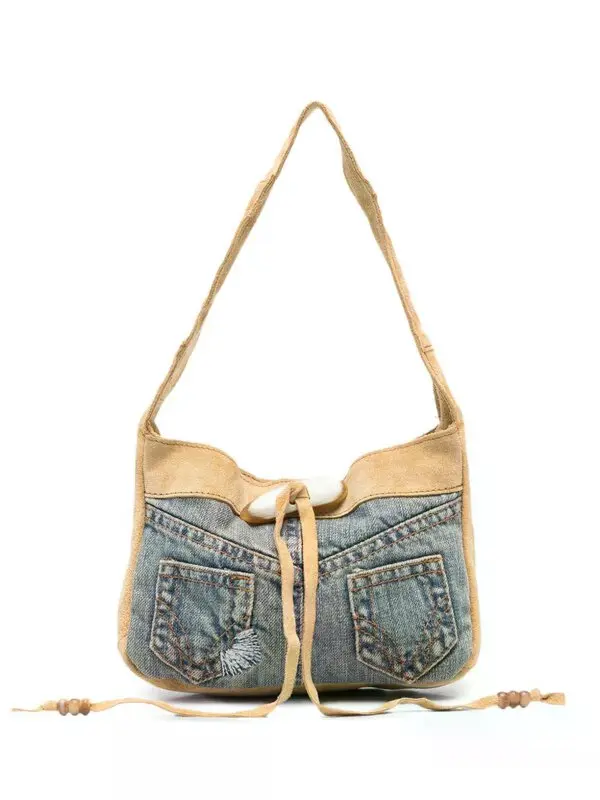 Dolce & Gabbana 2000s Pocket-detail Denim Mini Tote Bag - Blue