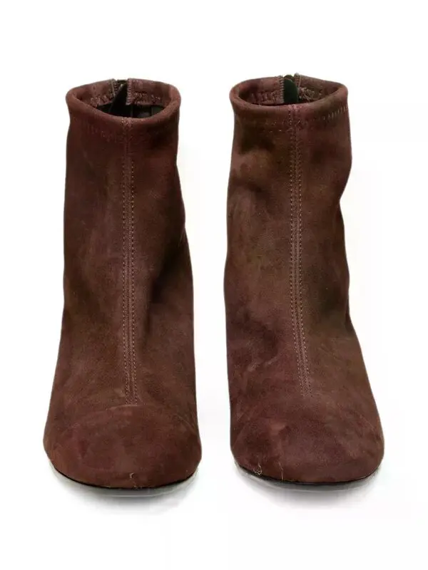 POCHE PARIS Suede Block-heel Ankle Boots