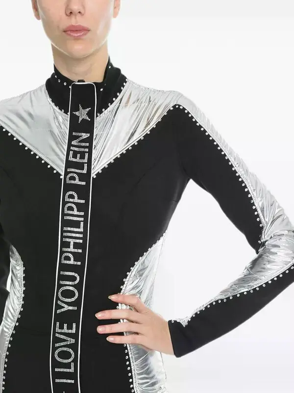 Philipp Plein Gothic Crystal-embellished Ski Jumpsuit