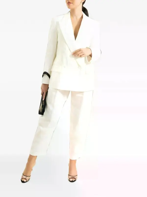 TWP Harper Double-breasted Blazer - Neutrals