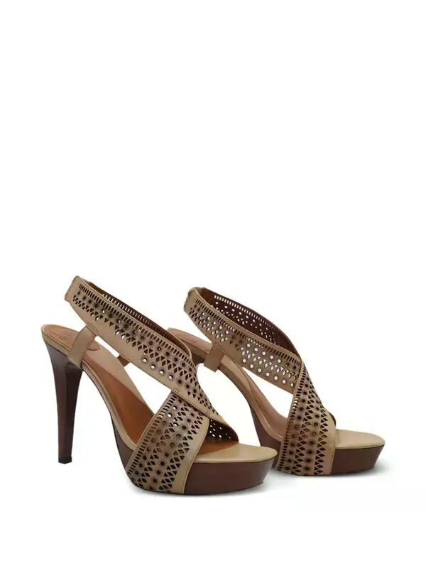 Diane Von Furstenberg Zoe Crossover Platform Sandals