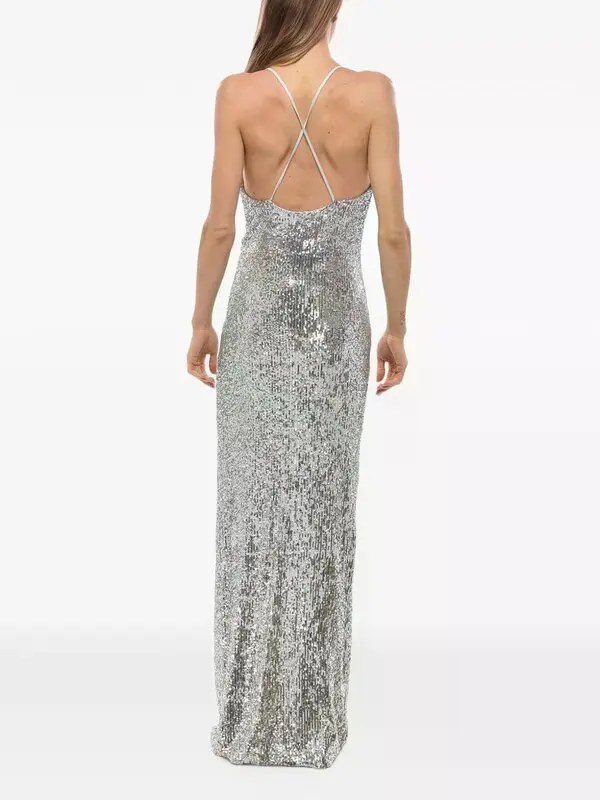 Balmain Sequin-embellished Slit Maxi Dress