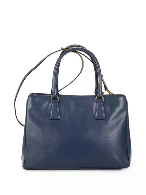 Prada Saffiano Leather Tote Bag - Blue