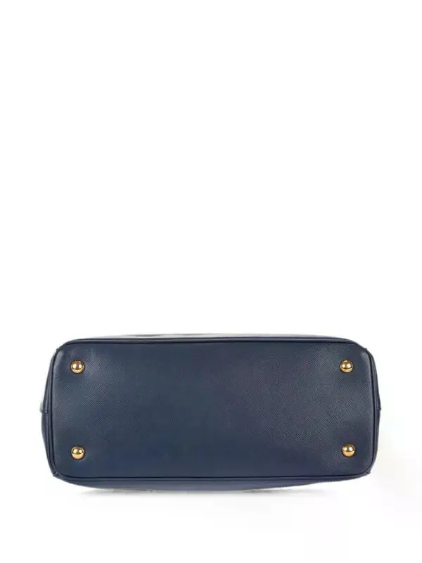 Prada Saffiano Leather Tote Bag - Blue