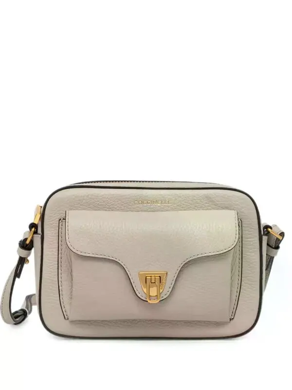 COCCINELLE Small Beat Grained Leather Shoulder Bag - Neutrals