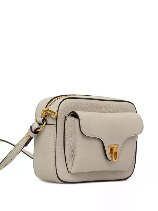 COCCINELLE Small Beat Grained Leather Shoulder Bag - Neutrals