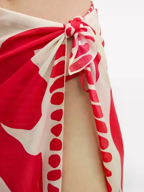Bond Eye Abstract-print Tie-fastening Sarong